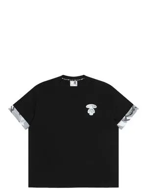 AAPE Moonface Camo Layered Hem Tee - Yellow