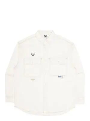 AAPE Moonface Workwear Shirt 'ivory - Cream