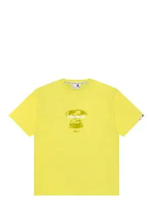AAPE Moonface Universe Tee 'yellow/beige'