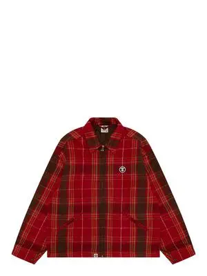 AAPE Now Moonface Check Jacket /orange - Red