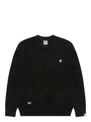 AAPE BY *A BATHING APE Now Moonface Crew Neck Sweater - Black