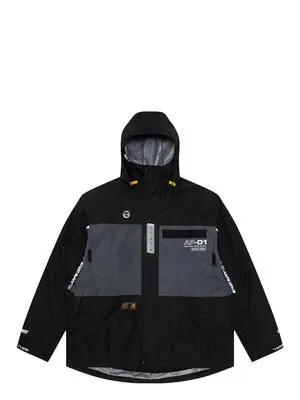 AAPE BY *A BATHING APE Moonface Convertible Utility Hooded Jacket 'black' Black