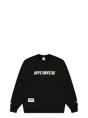 AAPE R Crew Neck Sweatshirt - Black