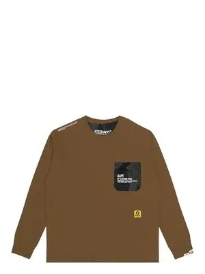 AAPE Moonface Reversible Camo Long-sleeve Tee 'brown/light'
