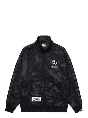 AAPE Moonface Embroidered Track Jacket /multi - Black