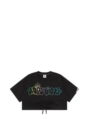 AAPE Moonface Gradient Cropped Top /dark - Grey