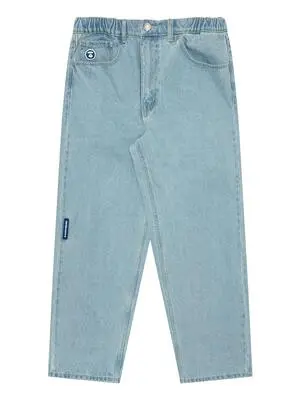 AAPE Moonface Patch Relaxed Jeans /light - Blue