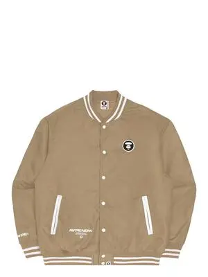 AAPE Moonface Printed Bomber Jacket 'beige/dark - Tan