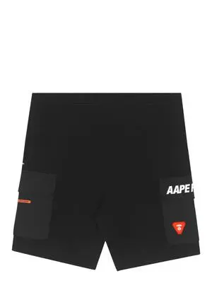 AAPE Moonface Cargo Shorts - Black