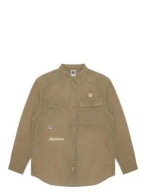 AAPE BY *A BATHING APE Moonface Patch Pockets Shirt 'beige' Tan