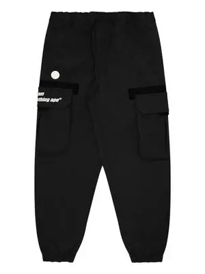 AAPE Moonface Patch Cargo Pants - Black