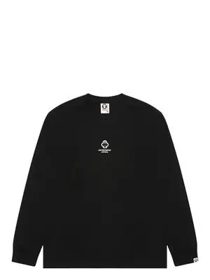 AAPE Now Clover Moonface Long Sleeve Tee - Black