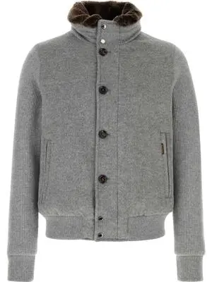 MOORER Moorer Men's Wool Blend Down Jacket With Cashmere Padding