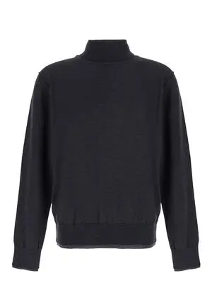 GRIFONI Grifoni Merino Turtleneck Sweater With Double Hem And Double Cuff