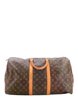 LOUIS VUITTON Keepall Bag Monogram Canvas 50 Travel Bag - Brown