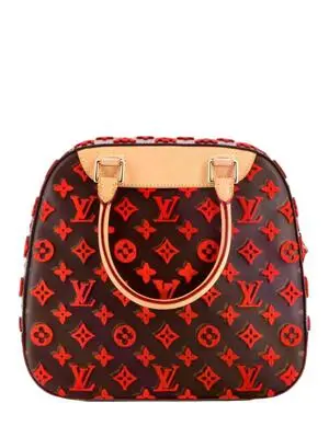 LOUIS VUITTON Deauville Cube Bag Monogram Tuffetage Canvas Handbag - Brown