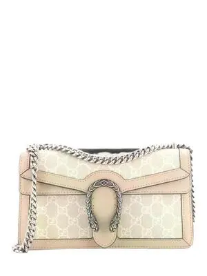Gucci Dionysus Bag Gg Coated Canvas With Leather Small Shoulder Bag - Neutrals