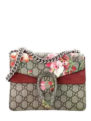Gucci Dionysus Bag Blooms Print Gg Coated Canvas Mini Shoulder Bag - Brown