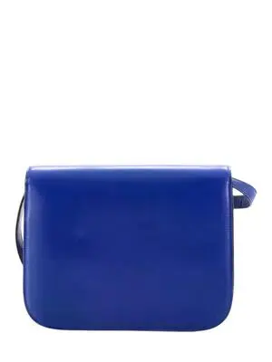 Celine Classic Box Bag Smooth Leather Medium Crossbody Bag Blue