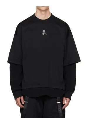 MASTERMIND WORLD Layered-look Pullover Sweatshirt - Black