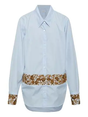 Dries Van Noten Long-sleeved Shirt Blue