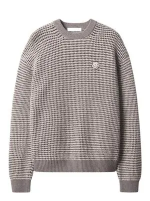 Maison Kitsuné Fox-head Waffle-knit Sweater - No