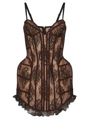 Giuseppe Di Morabito Lace Bustier Dress - Black