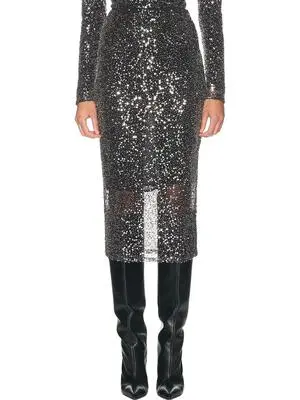 Isabel Marant Étoile Nejany Skirt In Metallic - Silver