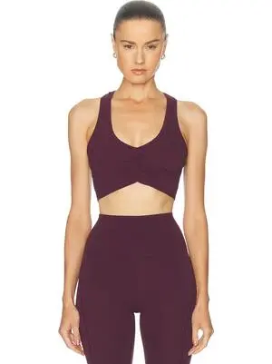 Splits59 Airweight Sports Bra With Ruching - Dark Cherry