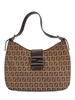 Fendi Zucchino Shoulder Bag - Brown