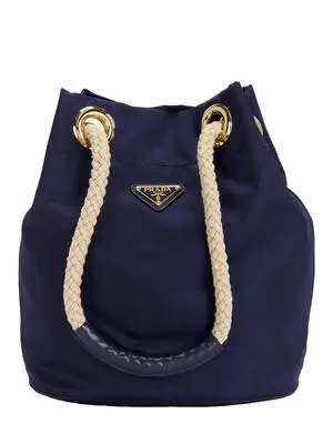 Prada Mariner Re-edition Bucket Tote Bag In Navy - Baltic Blue