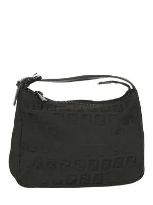 Fendi Zucchino Vanity Handbag - Black