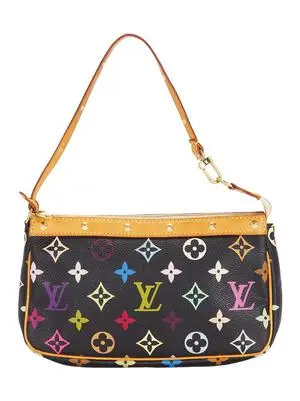LOUIS VUITTON Monogram Pochette Accessoires Shoulder Bag In Black - Multicolor