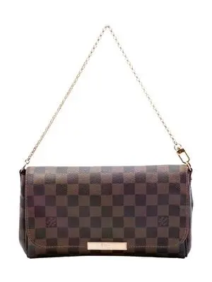 LOUIS VUITTON 2015 Damier Ebene Favorite Mm Satchel - Brown