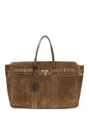 Brunello Cucinelli Explorer Suede Travel Bag - Brown
