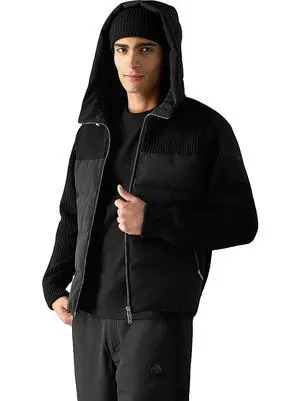 Moose Knuckles Glenvale Knit Hybrid Down Jacket - Black