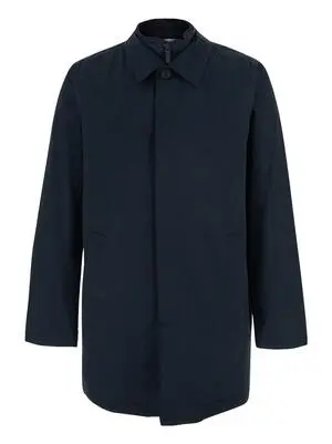 NN.07 Nn.07 Men's High-Collar Nylon Jacket With Zip & Snap Front