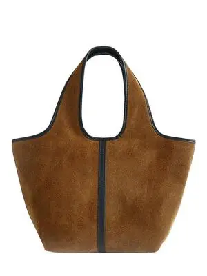 Madewell The Ellis Suede & Leather Small Shopper Tote - Forage Multi