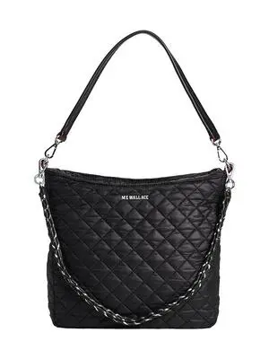 Mz Wallace Crosby Quilted Hobo Shoulder Bag - Black