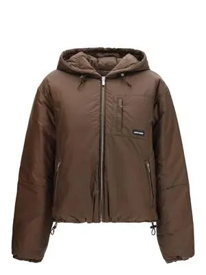Miu Miu Short Ripstop Down Jacket - Brown