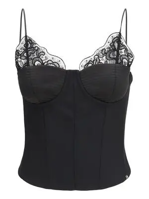 NISSA Nissa Women Wool-Blend Lace Top