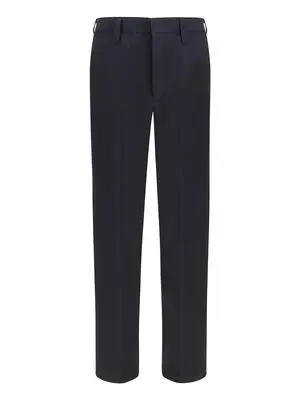 Prada Garment Dyed Cotton Pants - Blue