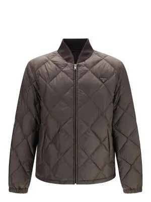 Prada Short Re-nylon Down Jacket - Green