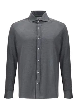 Brunello Cucinelli Brunello Cucinelli Men Silk Shirt Gray