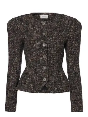 Magda Butrym Wool And Cashmere-blend Bouclé Jacket - Brown
