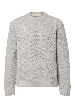 Valentino Garavani Wool And Cashmere Sweater - Grey