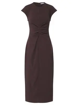 Veronica Beard June Crêpe Midi Dress - Brown