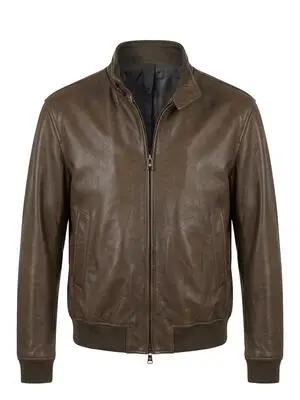 Tagliatore Ice` Leather Jacket - Multicolor
