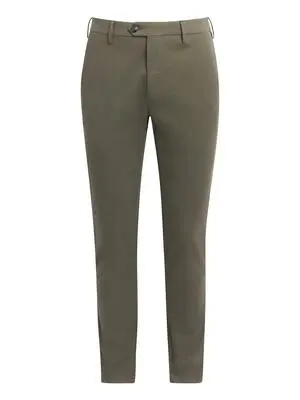 Canali Stretch-cotton Straight Chinos - Green