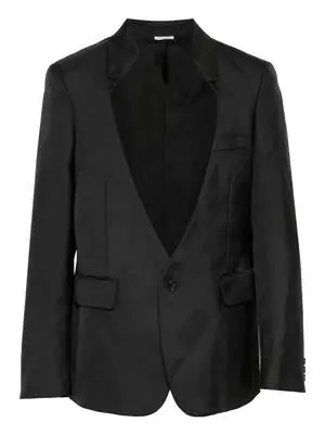 Comme Des Garçons Cut-out Single-breasted Blazer - Black